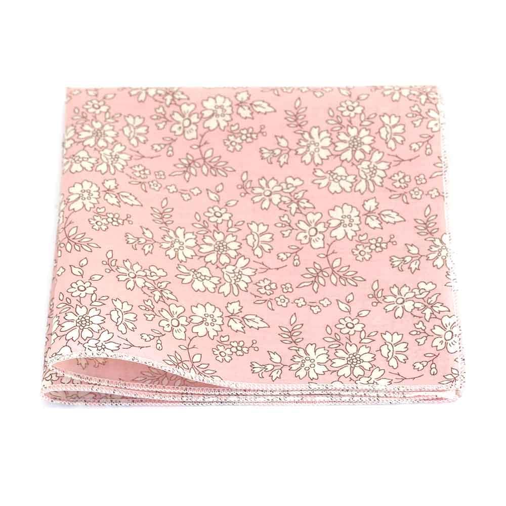 Pochette de costume rose pétale fleuri liberty capel s - Le Coq en Pap'